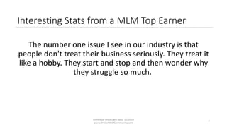 Stats from a MLM Top Earner | PPT