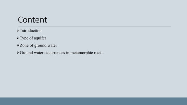 ground water occurrence in metamorphic rocks | PPTX