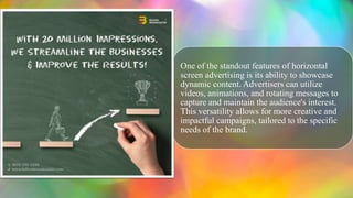 Billion Broadcaster's Horizontal Screen Advertising in Lifts | PPTX