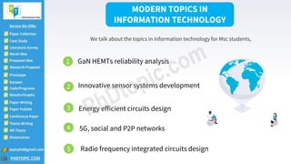 Msc-Project-Topics-in-Information-Technology | PPTX