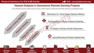 PhD Projects in Geoscience Remote Sensing Research Guidance | PPT