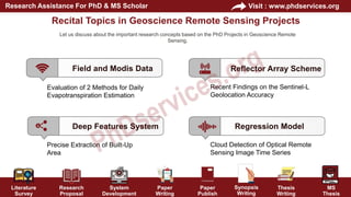 PhD Projects in Geoscience Remote Sensing Research Guidance | PPT