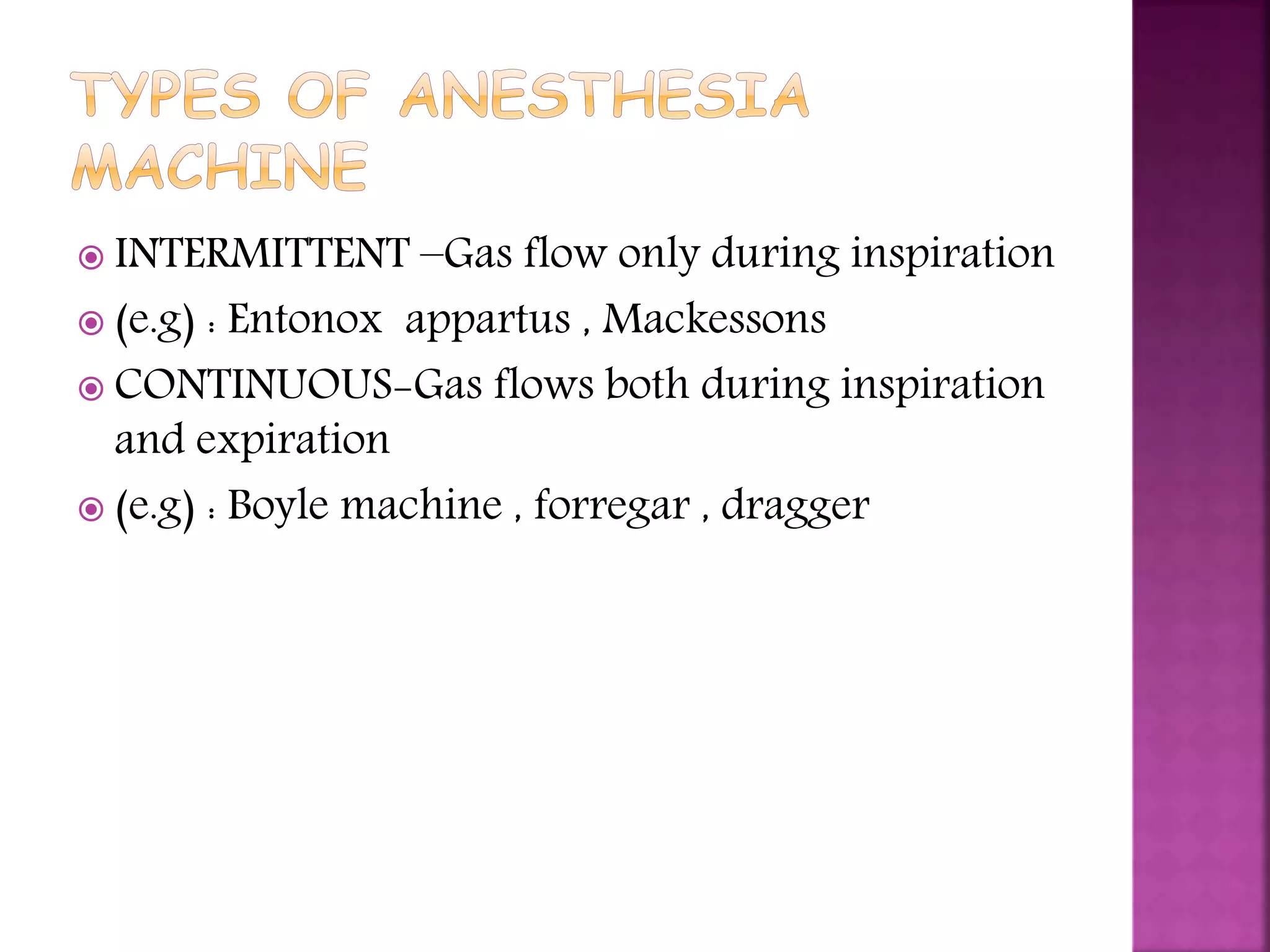 ANAESTHESIA MACHINE | PPTX