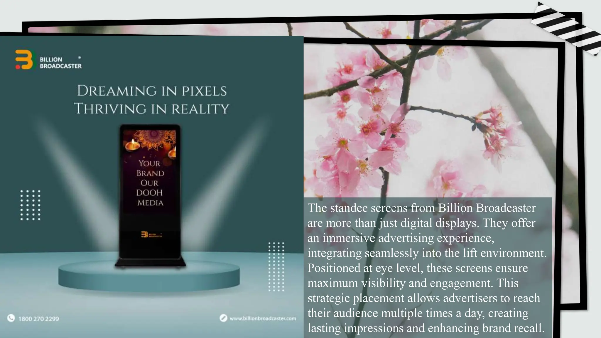 Revolutionizing Lift Advertising: Billion Broadcaster's Standee Screens ...