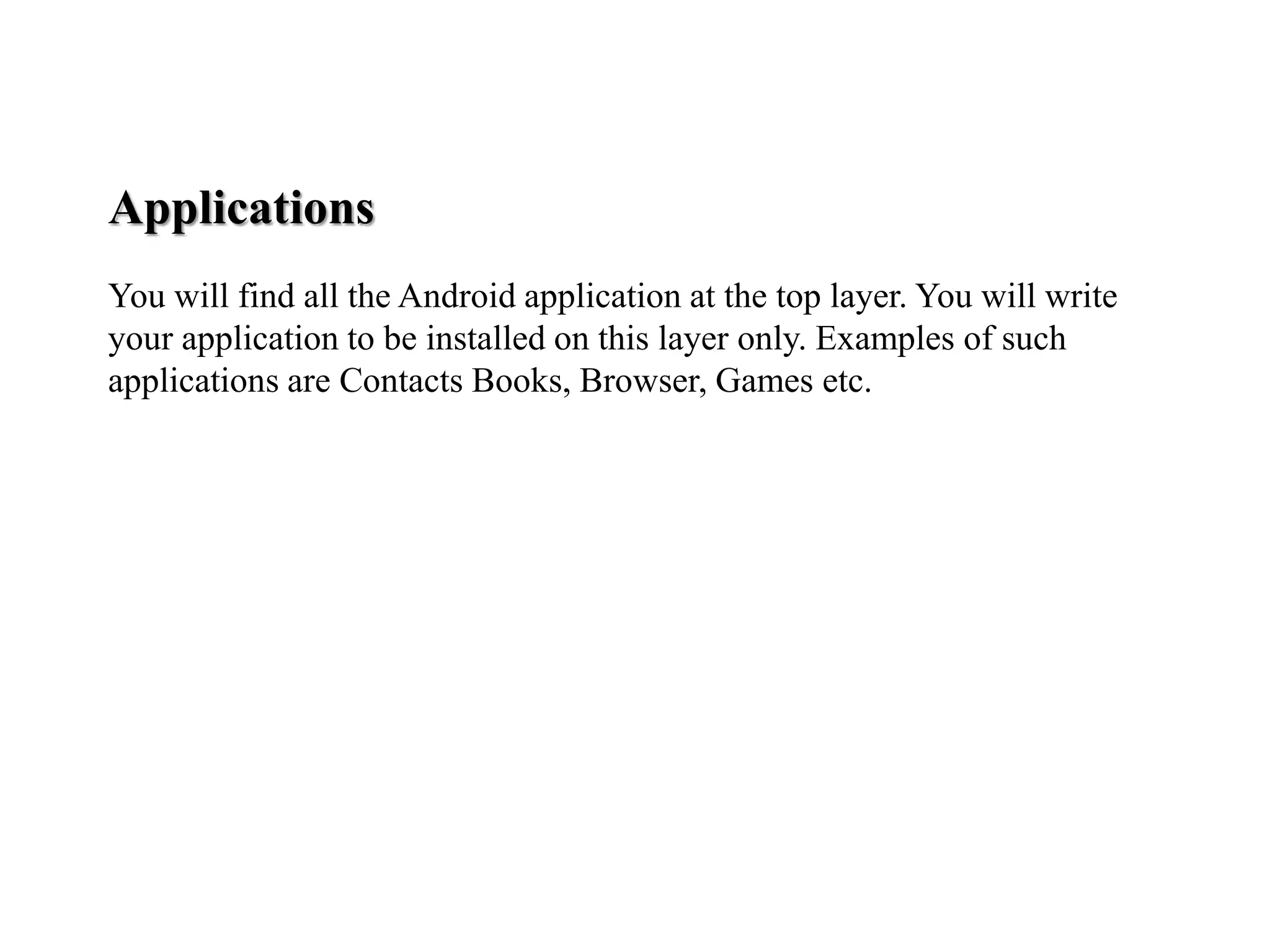Android Operating System Architecture Pptx Operating Systems Computer Software And