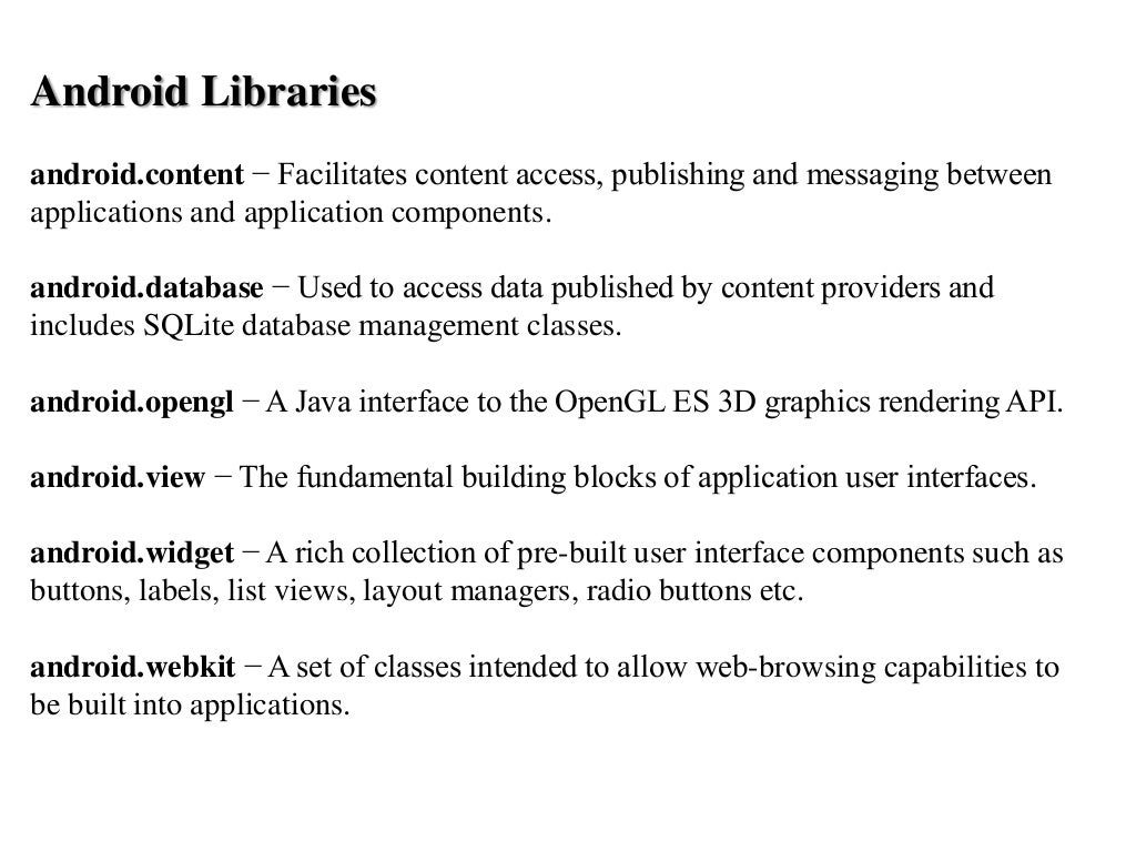 Android Operating System Architecture