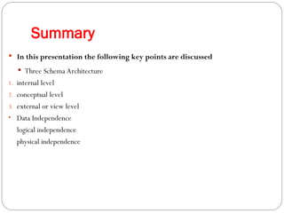 PPT5_DataBaseManagement Systems_Three Schema Architecture.ppt