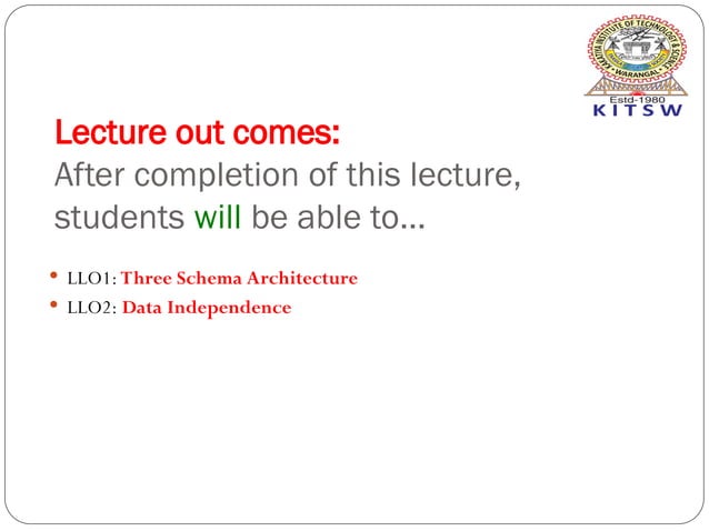 PPT5_DataBaseManagement Systems_Three Schema Architecture.ppt