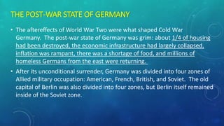CAMBRIDGE A2 HISTORY: GERMANY DURING THE COLD WAR | PPTX