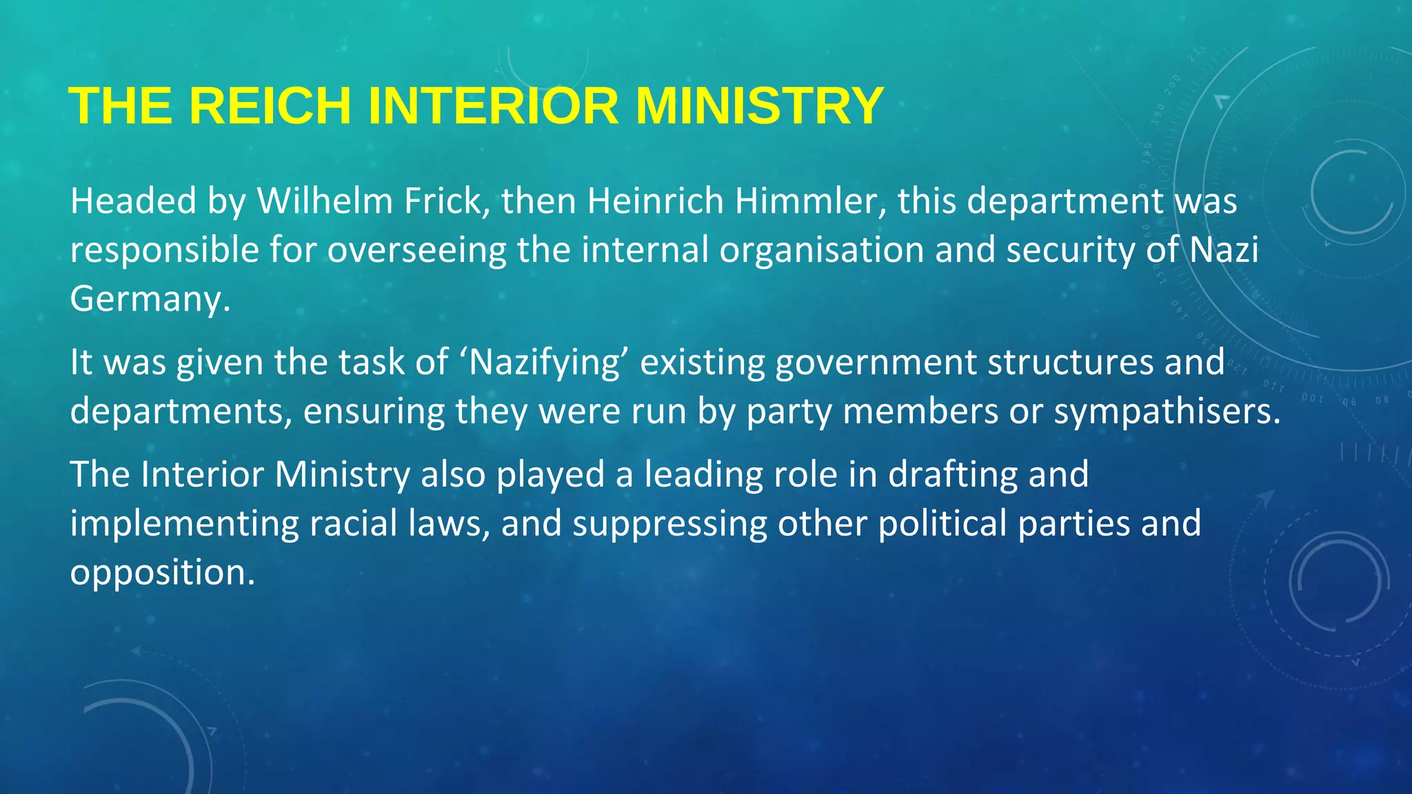 CAMBRIDGE A2 HISTORY: HITLER AIMS IN GOVERNMENT AND ADMINISTRATION | PPT