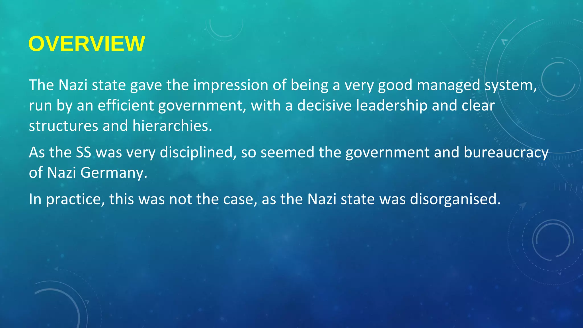 CAMBRIDGE A2 HISTORY: HITLER AIMS IN GOVERNMENT AND ADMINISTRATION | PPT