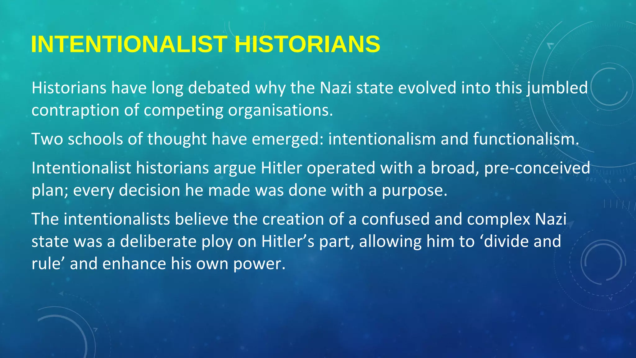 CAMBRIDGE A2 HISTORY: HITLER AIMS IN GOVERNMENT AND ADMINISTRATION | PPT