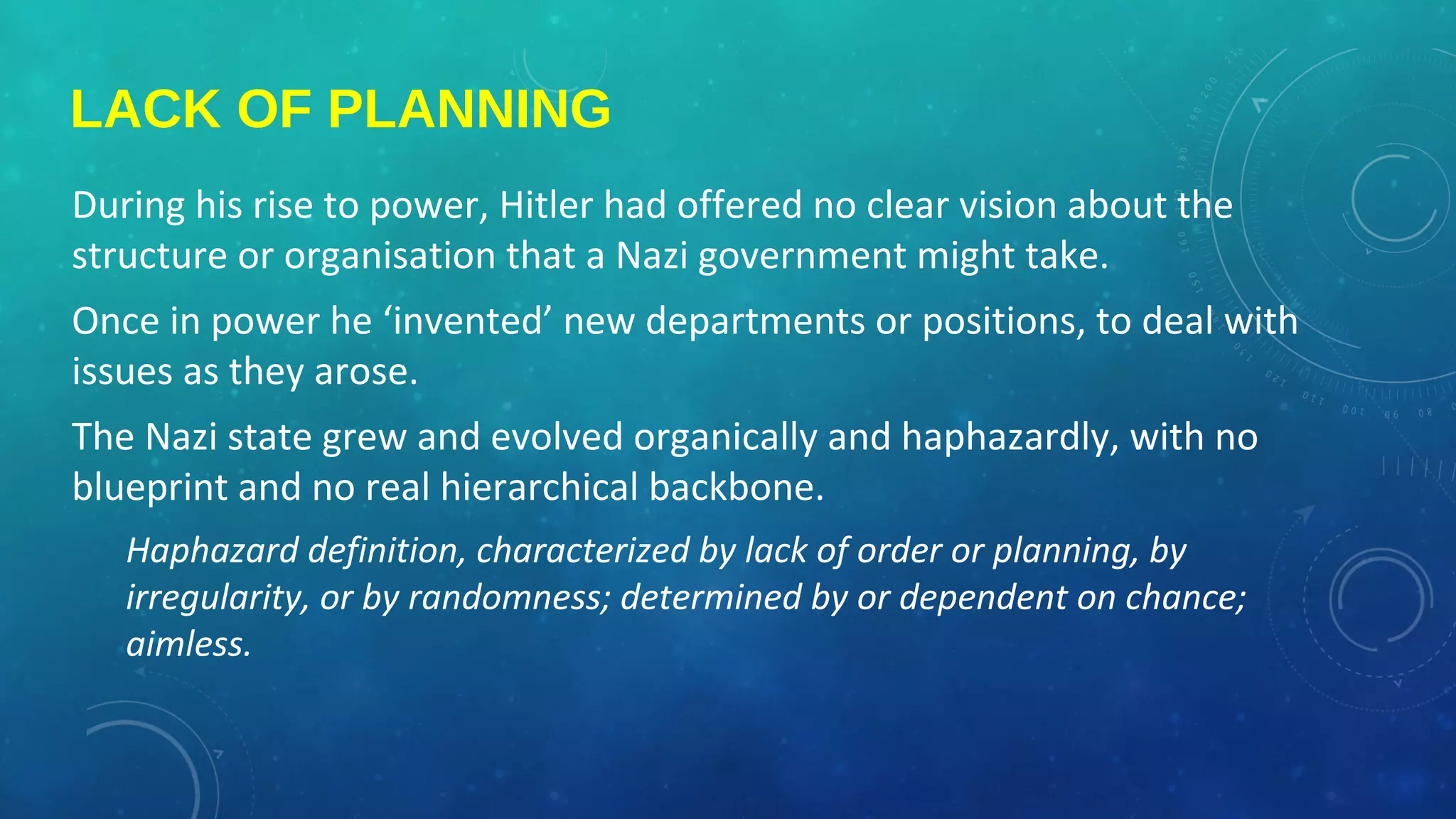 CAMBRIDGE A2 HISTORY: HITLER AIMS IN GOVERNMENT AND ADMINISTRATION | PPT