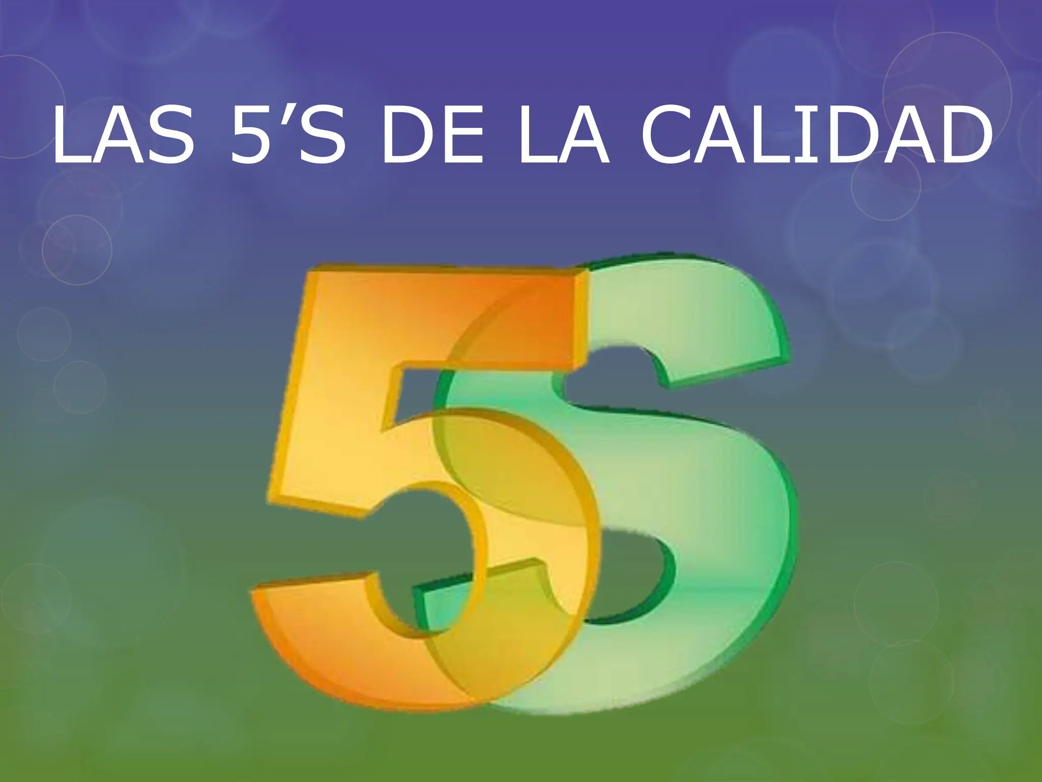 PRESENTACION 5S CALIDAD CLASIFICACION Y DEFINICION | PPT