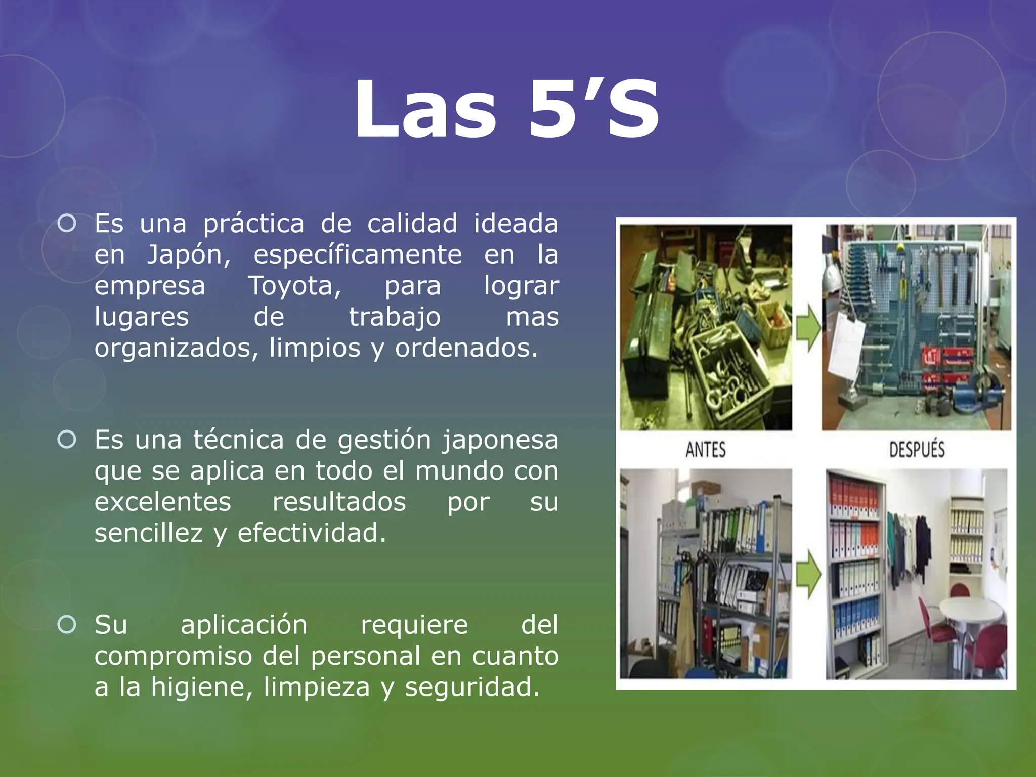 PRESENTACION 5S CALIDAD CLASIFICACION Y DEFINICION | PPT