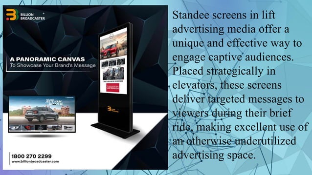 The Power of Standee Screens in Lift Media | PPT