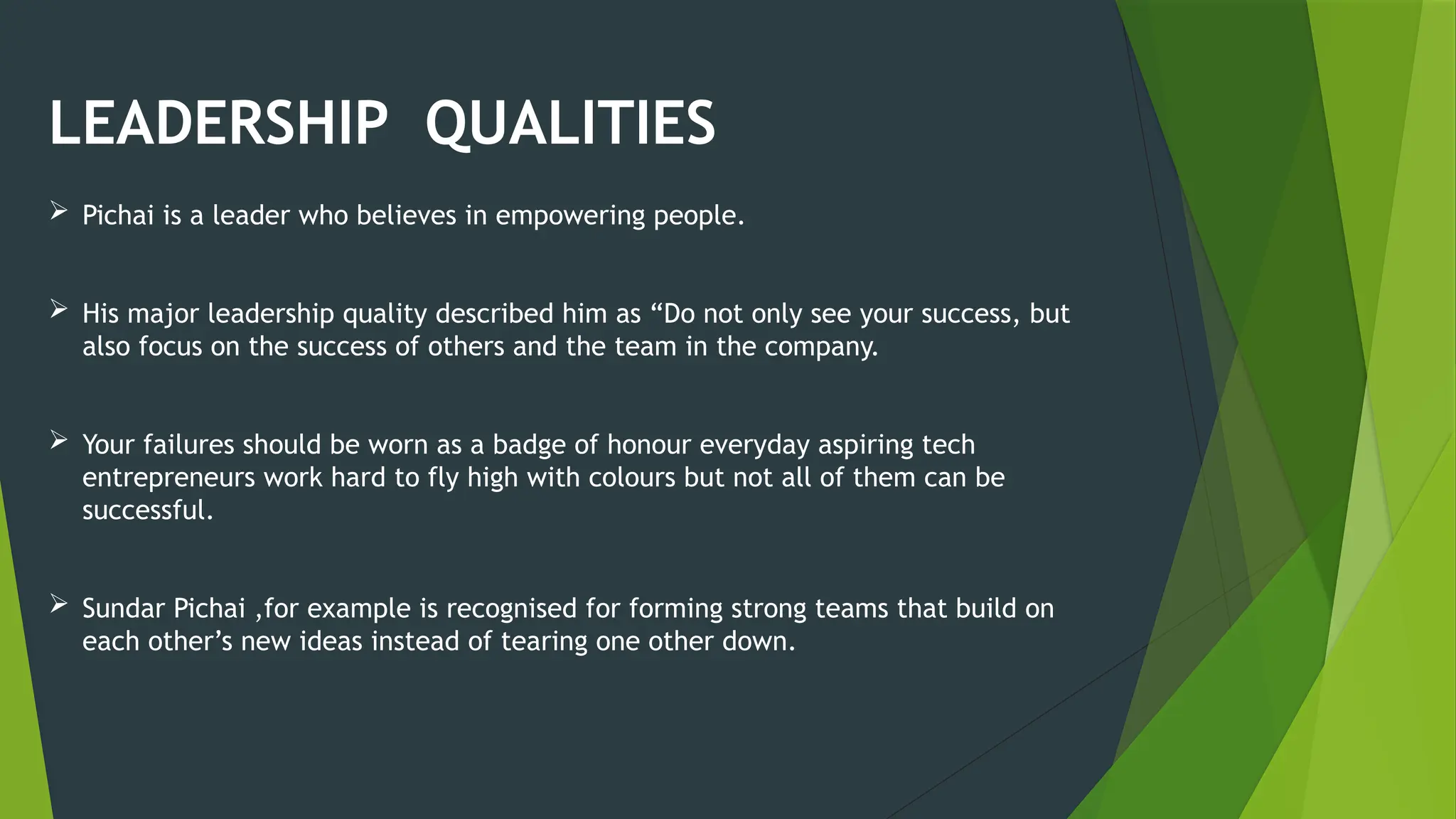 presentation about the google CEO ,Sundar Pichai | PPTX