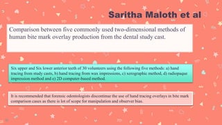Bite mark analysis | PPTX