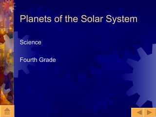 Fourth Grade Science Solar System