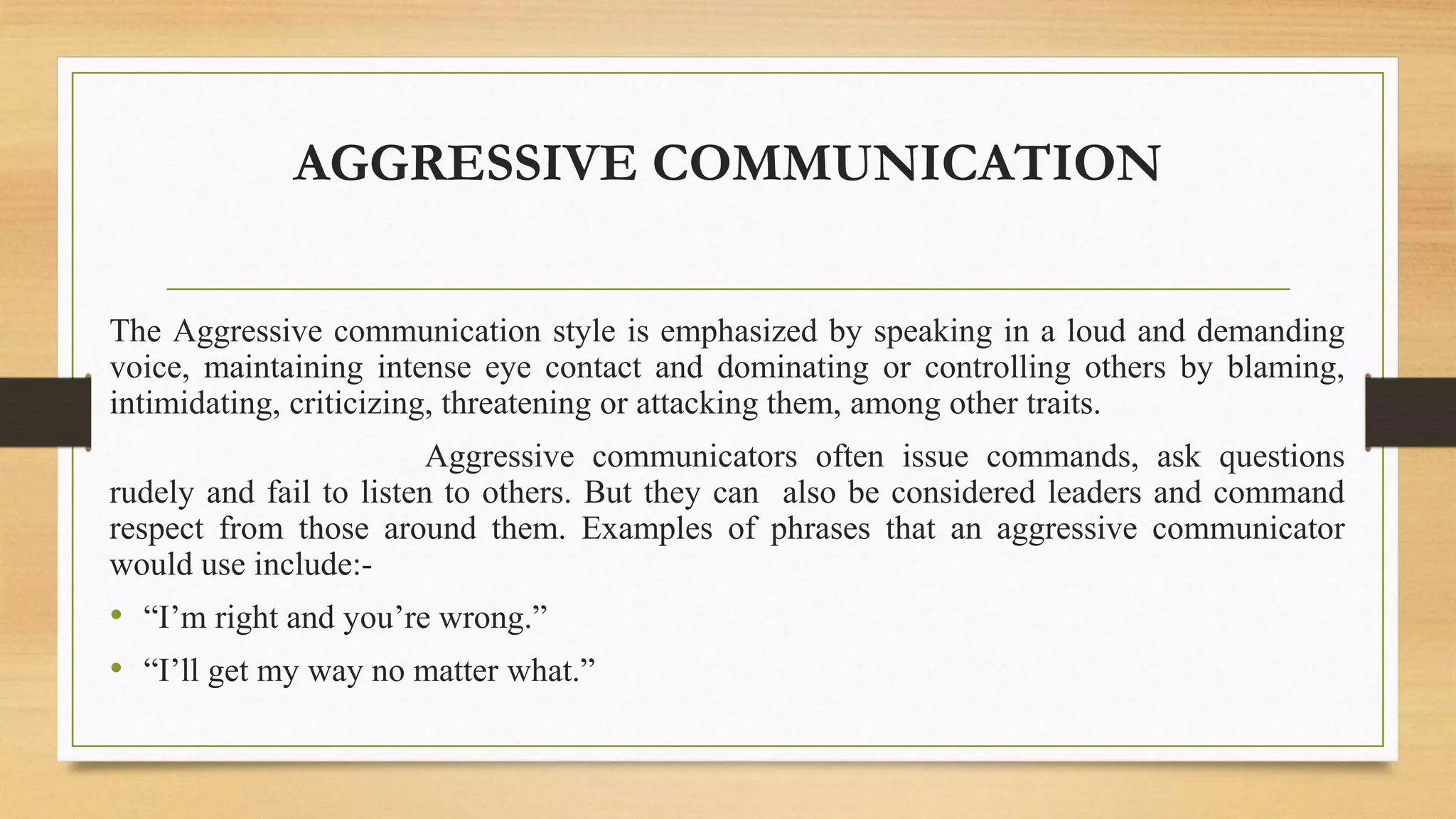 communication Styles | PPTX