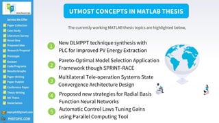 Matlab Master Thesis Writing Service | PPT