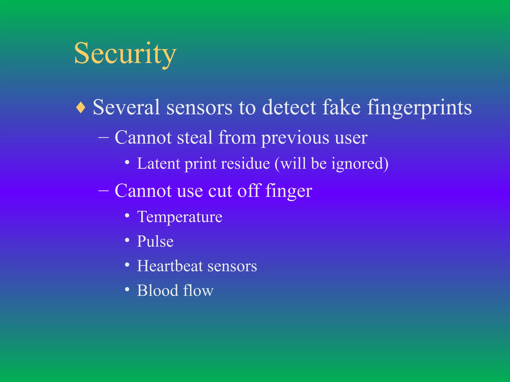 BIOMETRICS FINGER PRINT TECHNOLOGY | PPT