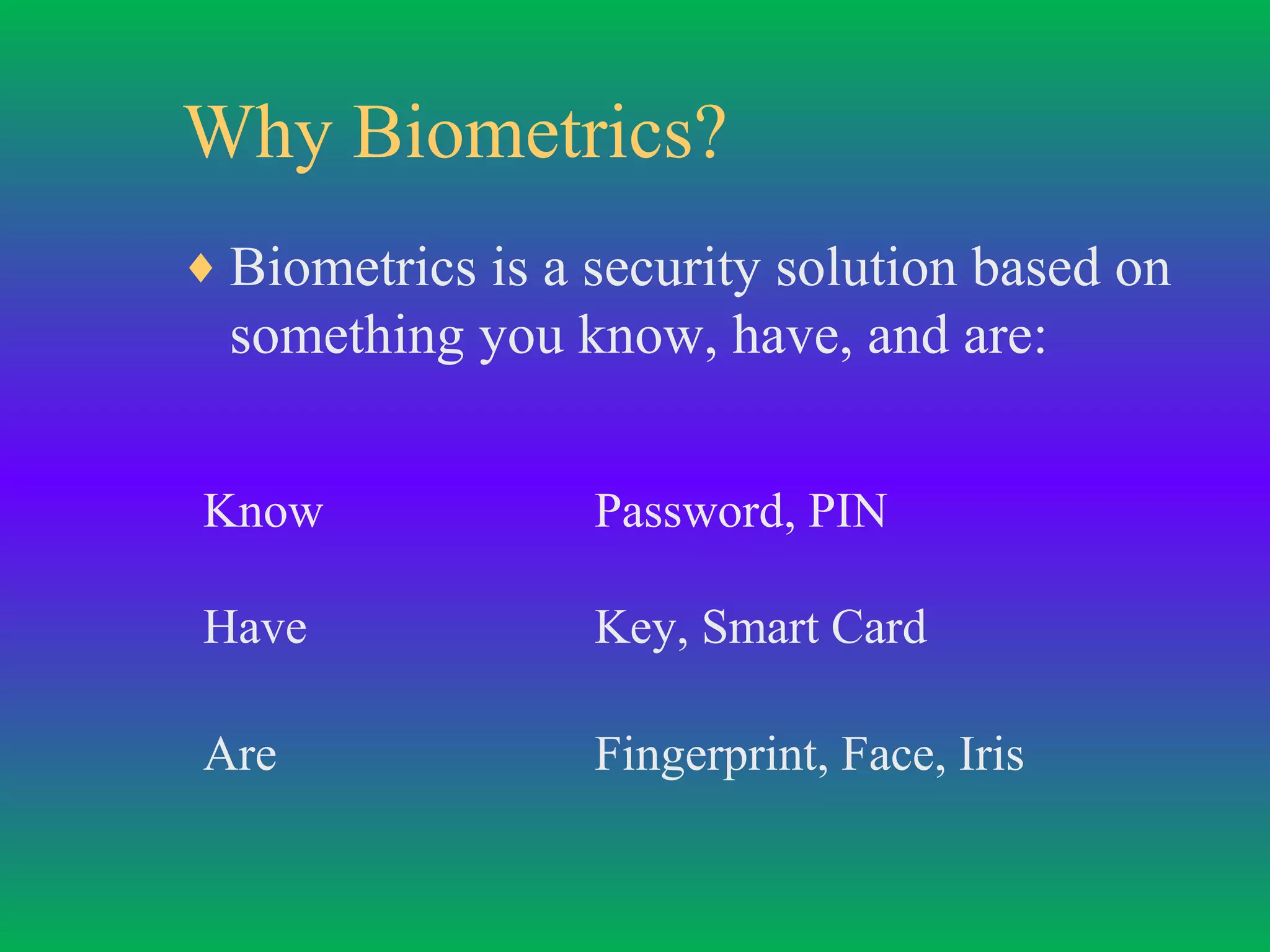 BIOMETRICS FINGER PRINT TECHNOLOGY | PPT