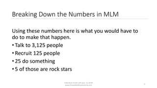 Breaking Down the Numbers in MLM | PPTX