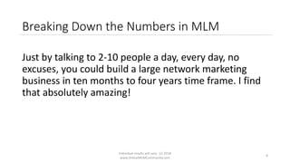 Breaking Down the Numbers in MLM | PPTX