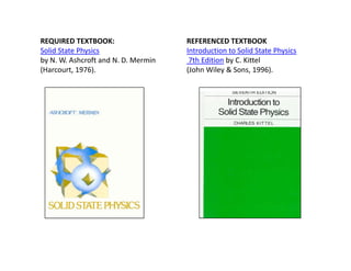 Solid state physics | PDF