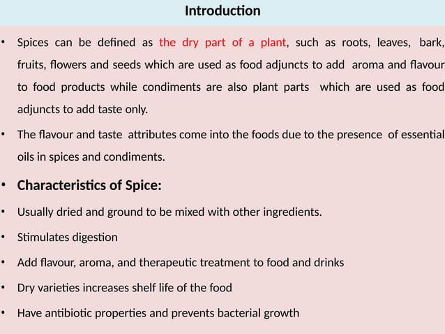 PPT 6 6 Spices and condiments.pptx MSc b | PPTX