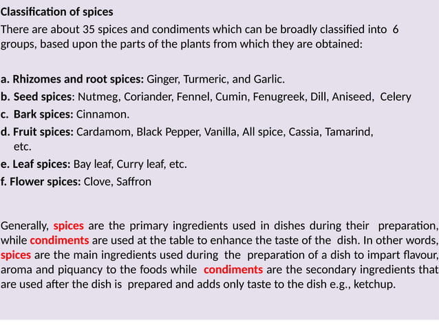 PPT 6 6 Spices and condiments.pptx MSc b | PPTX