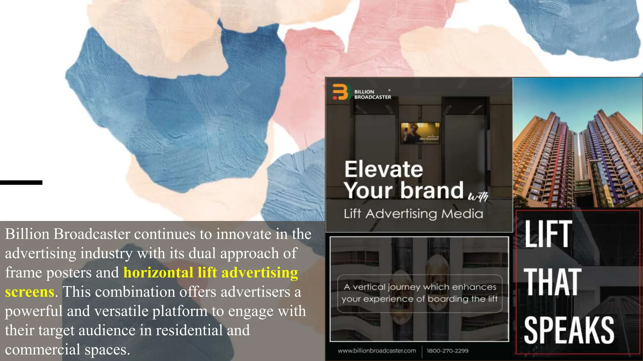 Billion Broadcaster's Frame Posters and Horizontal Lift Advertising ...