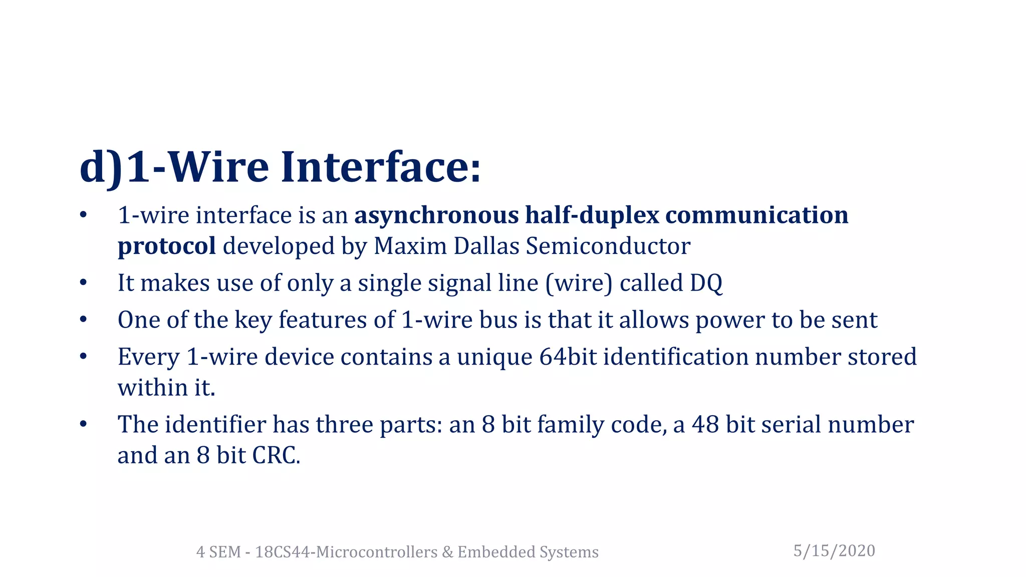 Communication Interface of The Embedded Systems | PPT | Operating ...