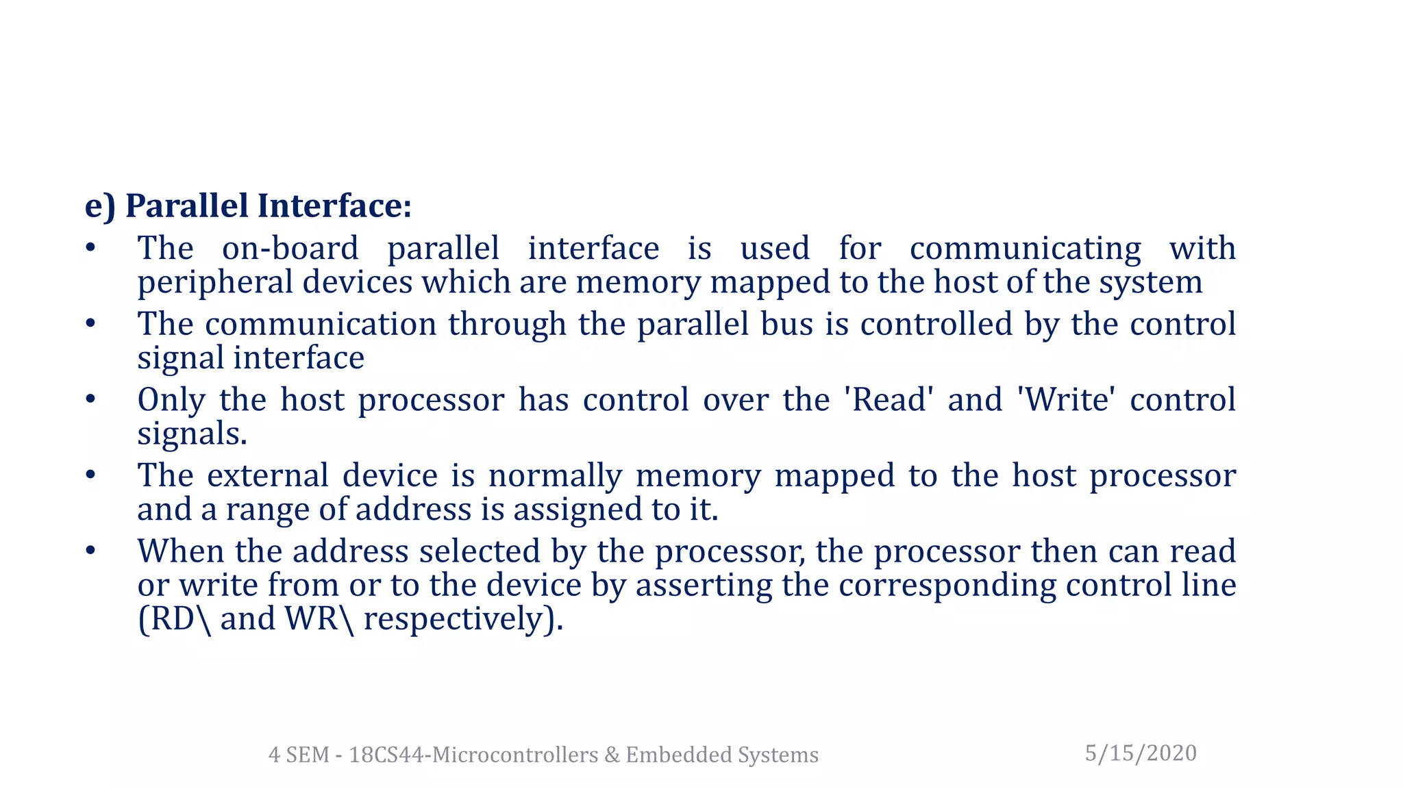 Communication Interface of The Embedded Systems | PPT
