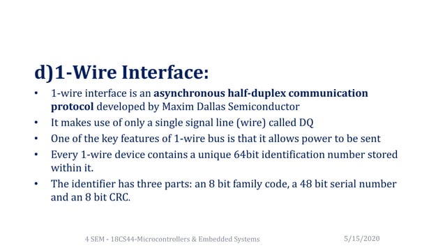 Communication Interface of The Embedded Systems | PPT | Operating ...