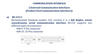 Communication Interface of The Embedded Systems | PPT