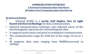 Communication Interface of The Embedded Systems | PPT