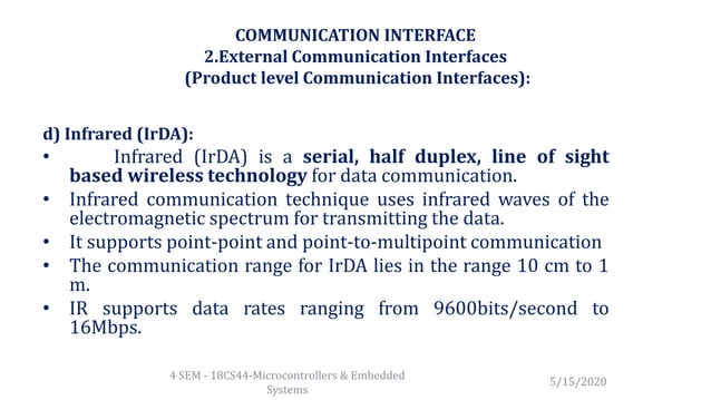 Communication Interface of The Embedded Systems | PPT | Operating ...