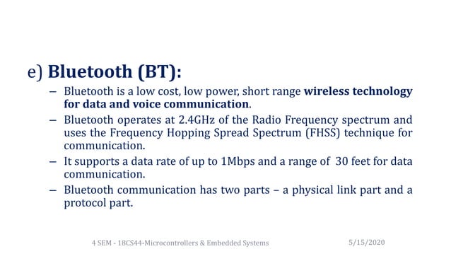 Communication Interface of The Embedded Systems | PPT | Operating ...