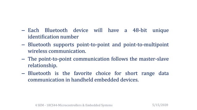 Communication Interface of The Embedded Systems | PPT | Operating ...