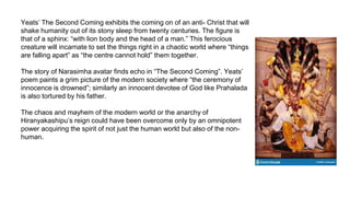 A Indian Mythical Interpretation W.B.Yeats poem the Second Coming | PPTX