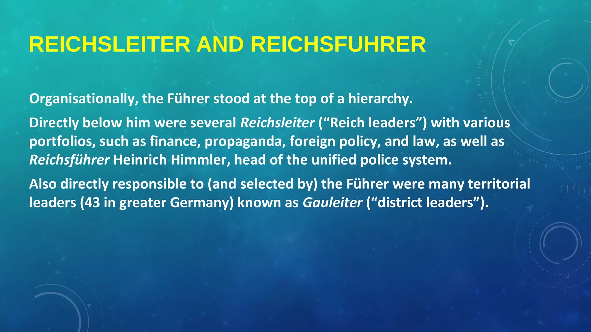 CAMBRIDGE A2 HISTORY: THE FUHRER PRINCIPLE | PPT