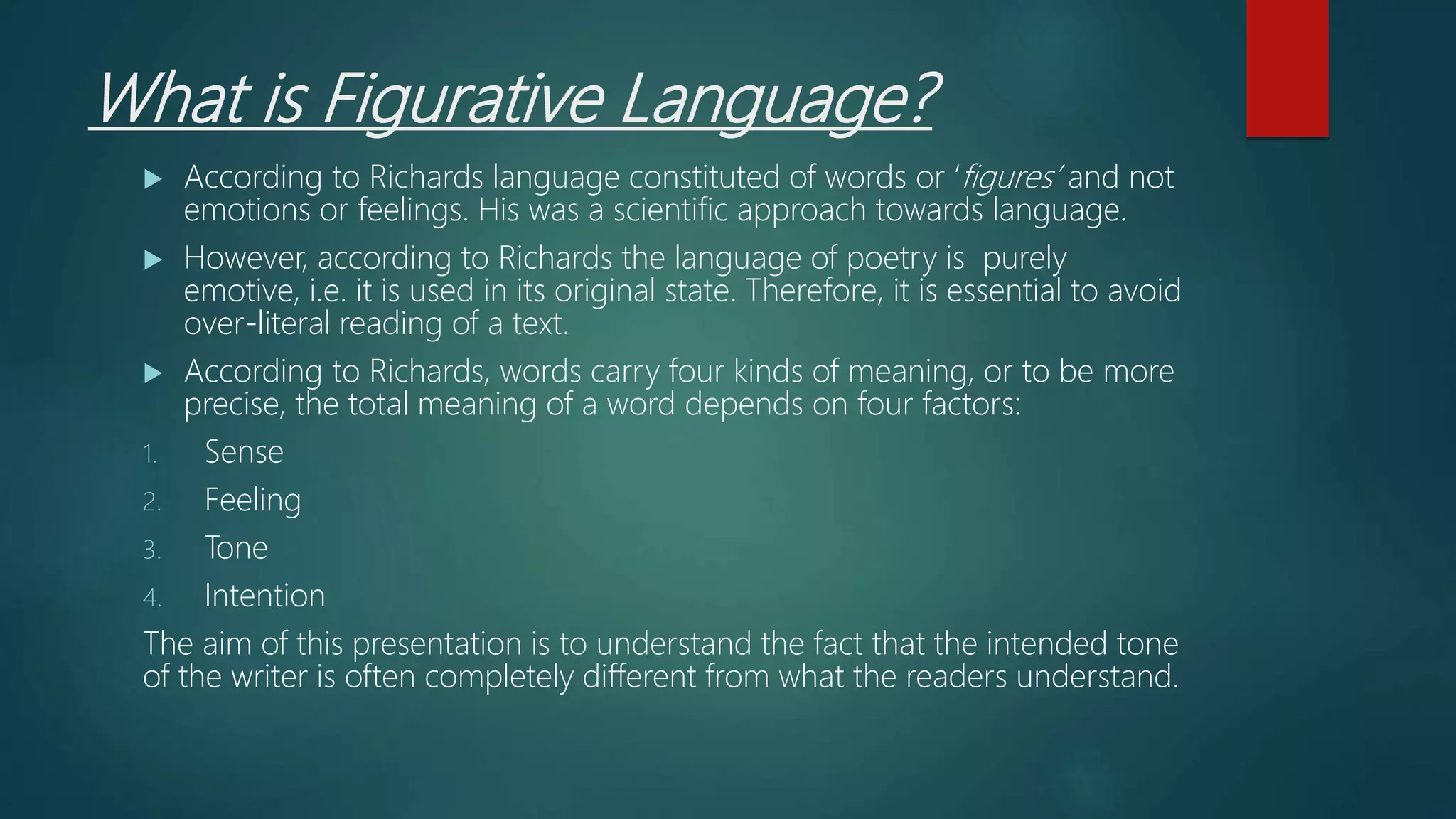 Figurative Language with various Examples | PPT