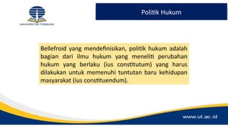 sistem hukum dan politik hukum bagi pendidikan | PPTX