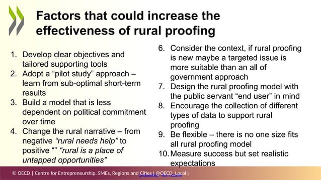 OECD Rural Principles series: Taking an integrated approach to Rural ...