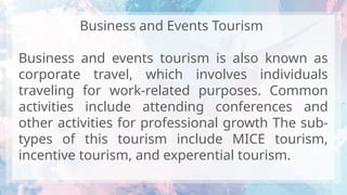 TYPES, KINDS AND FORMS OF THE TOURISM INDUSTRY | PPTX