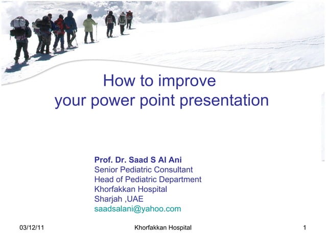 How to improve your power point presentations | PPT