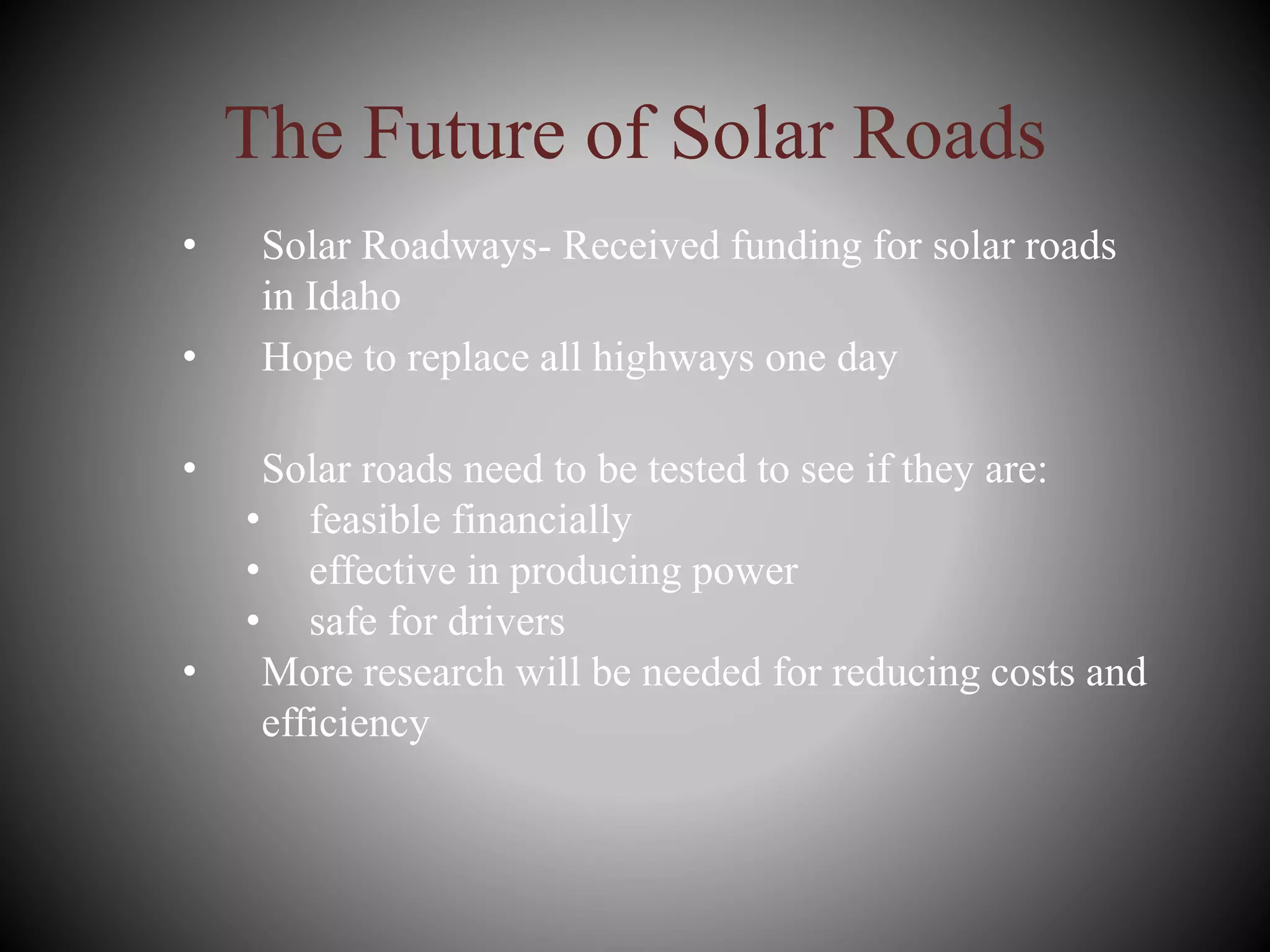 SOLAR ROAD WAYS | PPTX