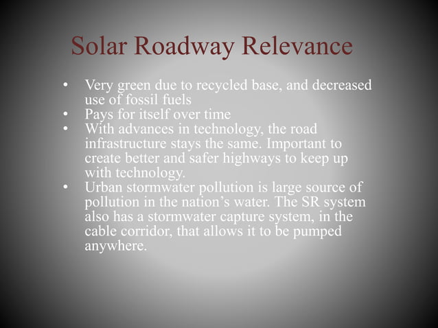 SOLAR ROAD WAYS | PPT